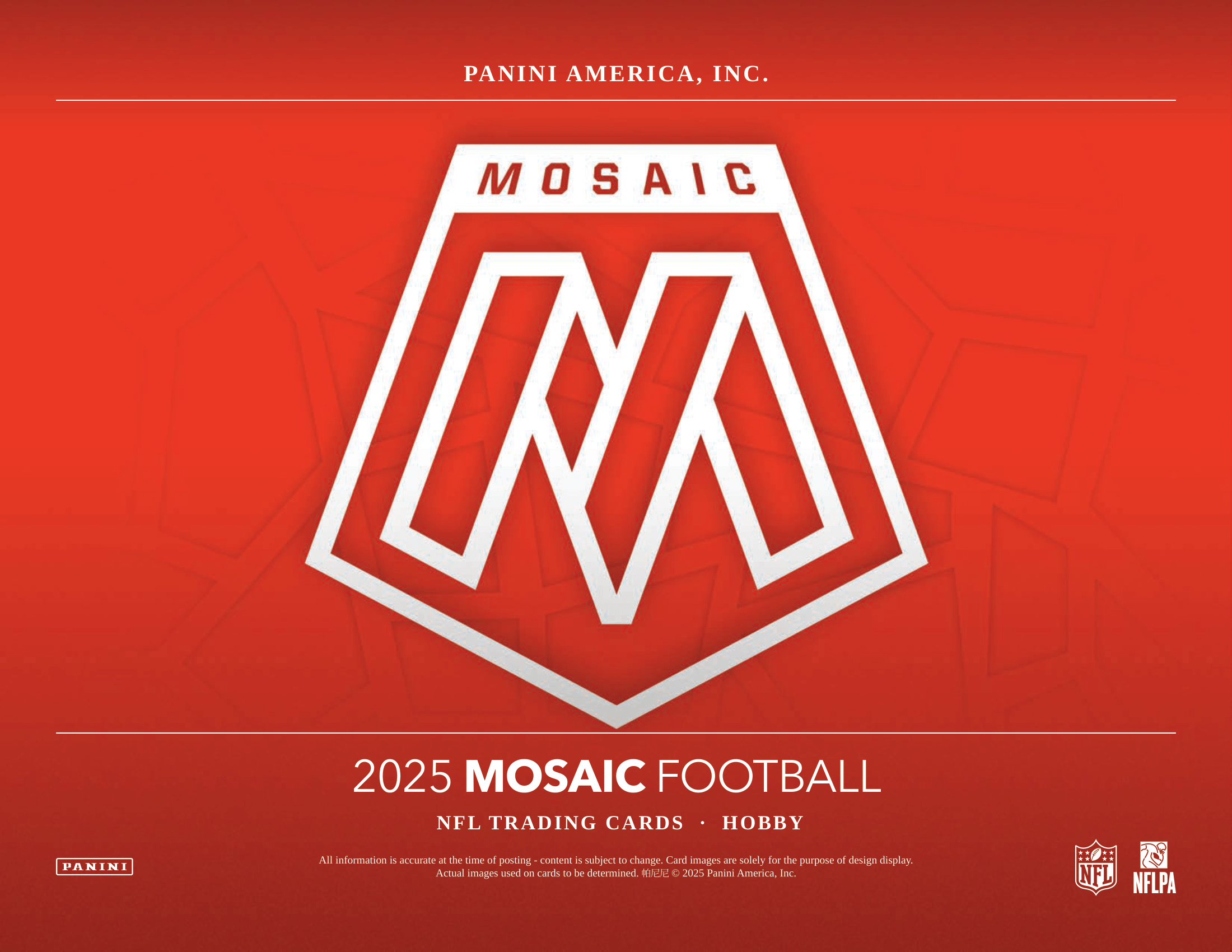 Panini - 2025 Mosaic American Football (NFL) - Hobby Box – The Card Vault
