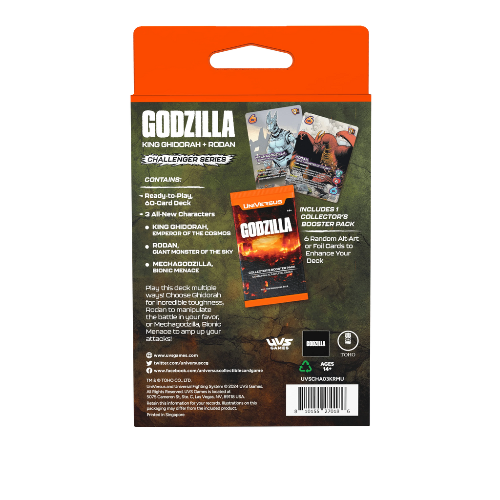 UniVersus CCG - Godzilla - Challenger Series Decks