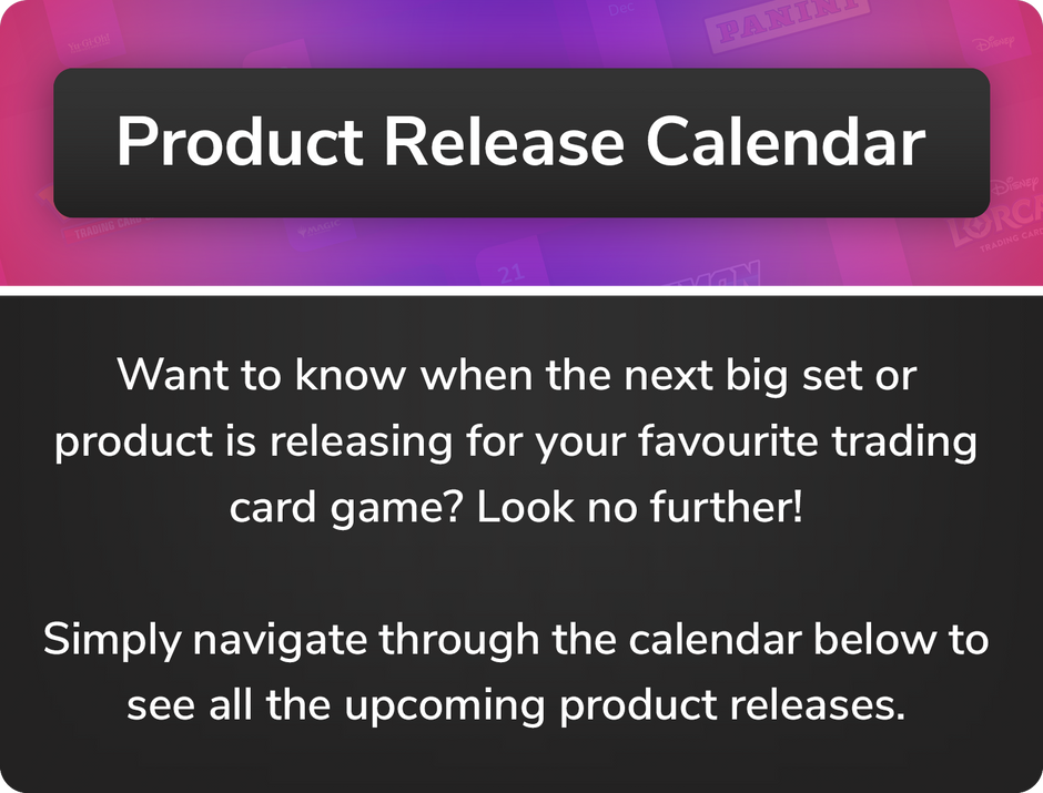 Product Release Calendar | Landing Page – The Card Vault