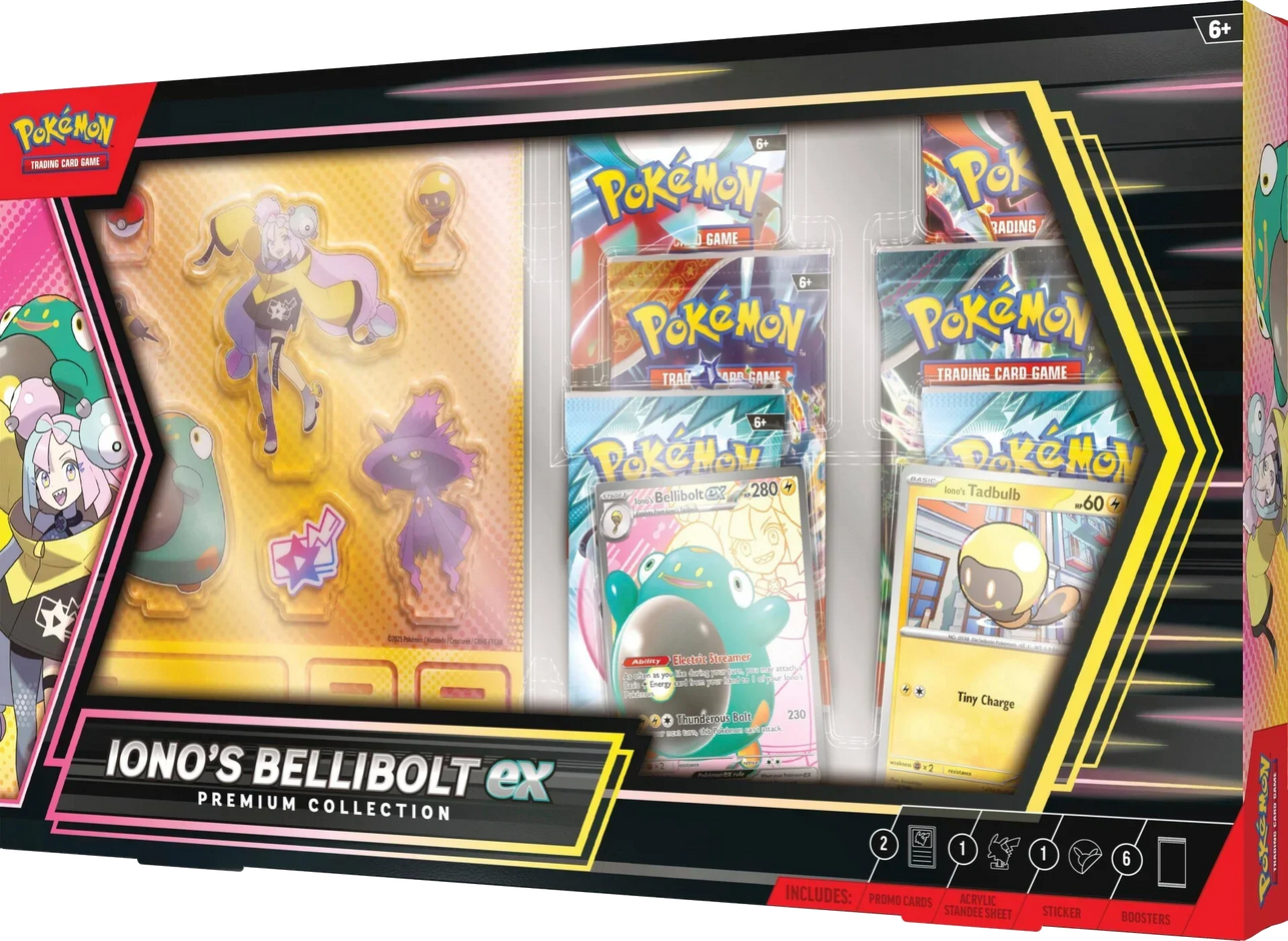 Pokemon TCG Scarlet & Violet Ionos Bellibolt EX Premium Collection Box ...