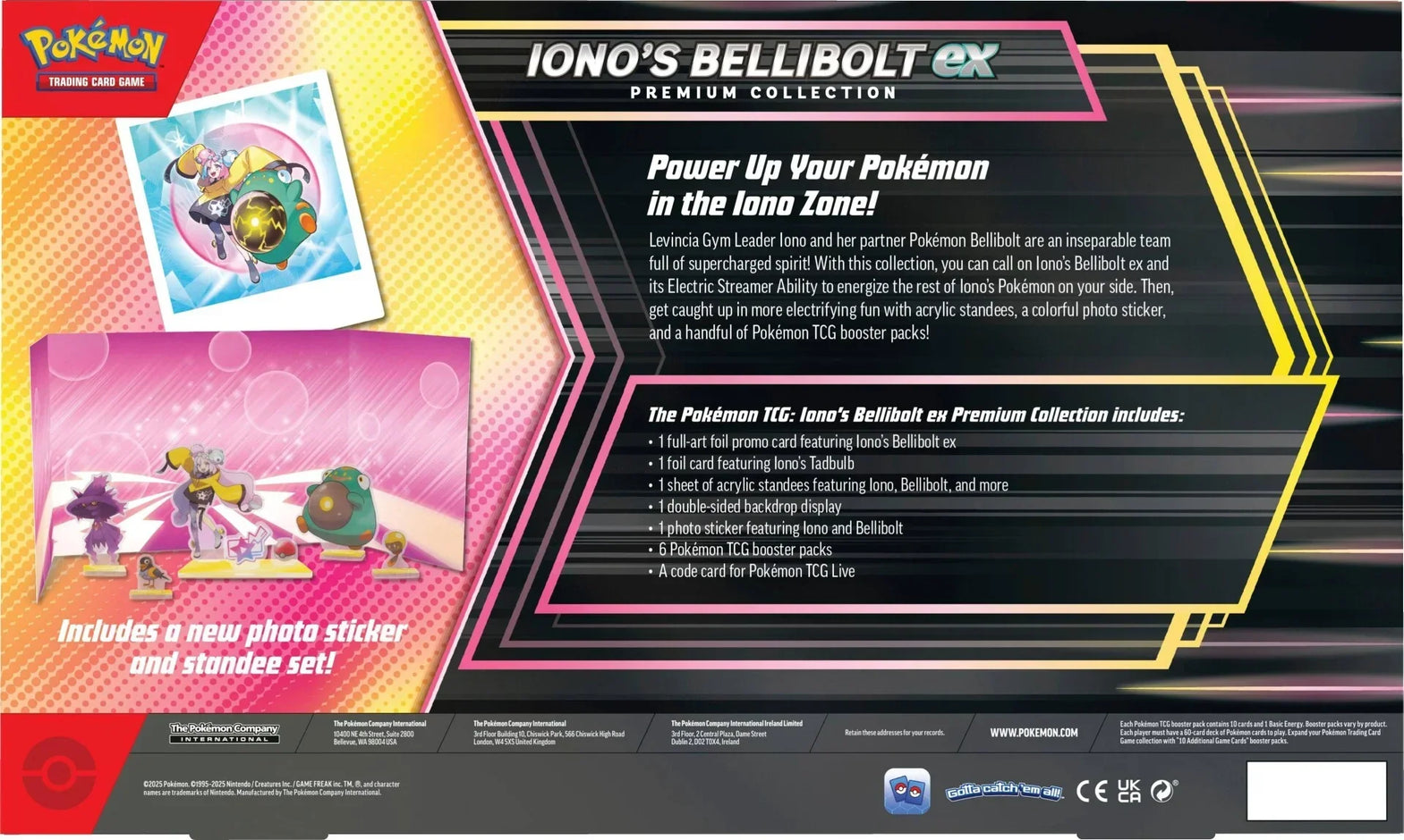 Pokemon TCG Scarlet & Violet Ionos Bellibolt EX Premium Collection Box ...