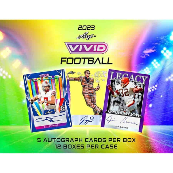 Leaf Trading Cards - 2023 Leaf Vivid American Football (NFL) Hobby Box ...